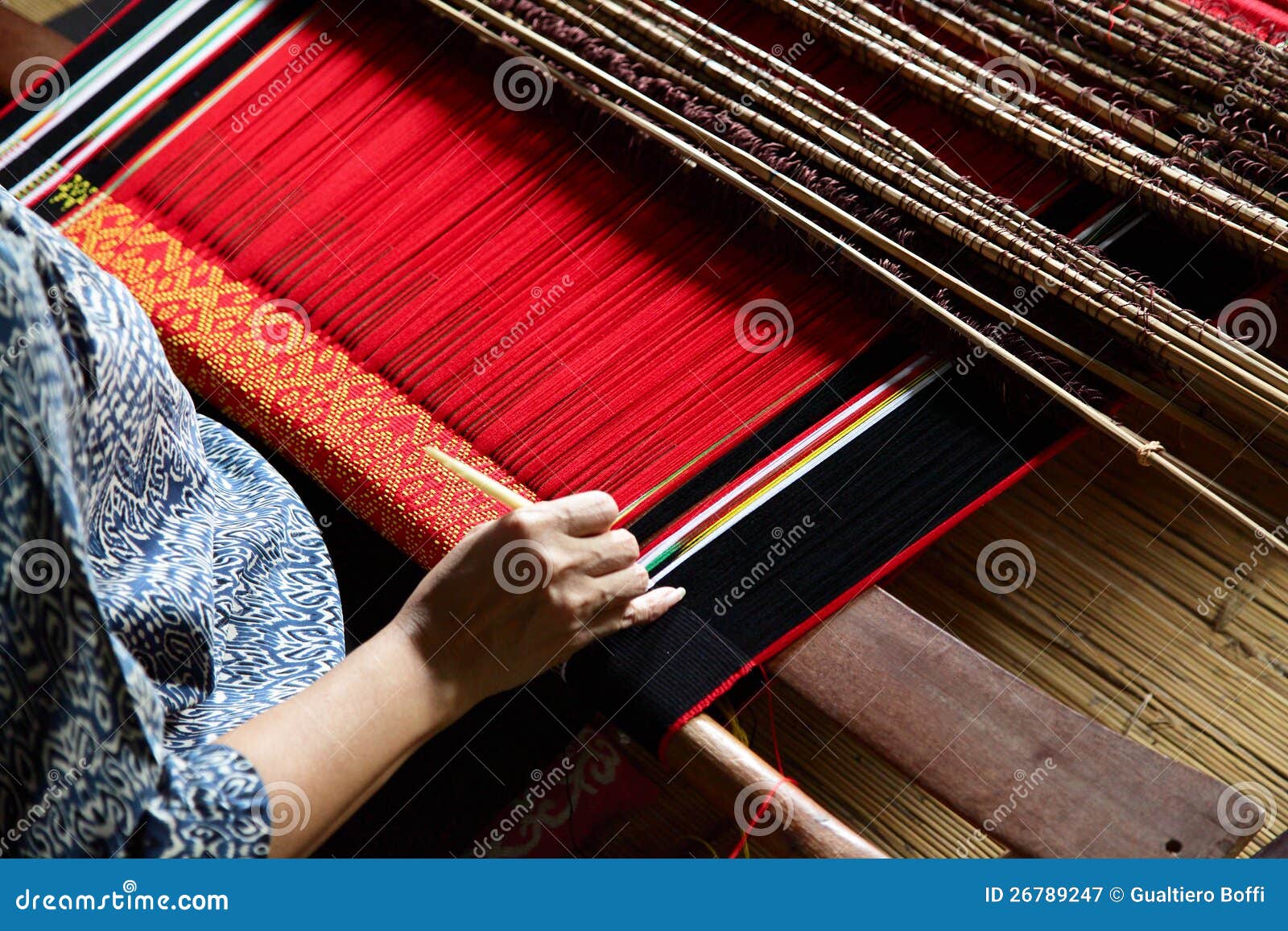 Loom stock image. Image of material, handmade, design - 26789247