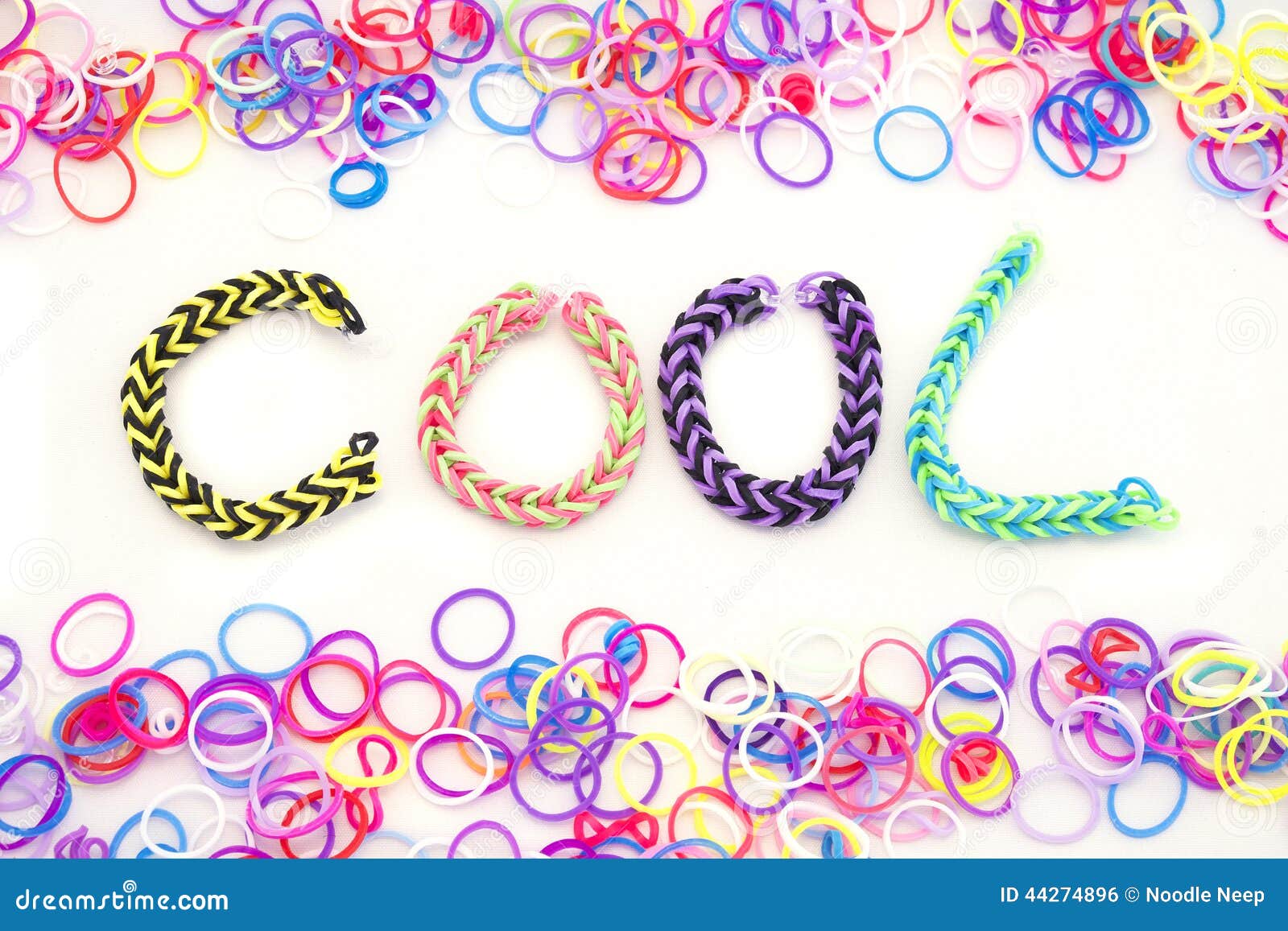 Loom band Bracelets stock photo. Image of bracelet, hobby - 44274896