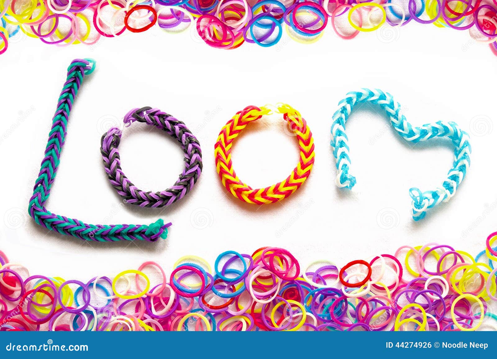 Loom band Bracelets stock photo. Image of color, bright - 44274926