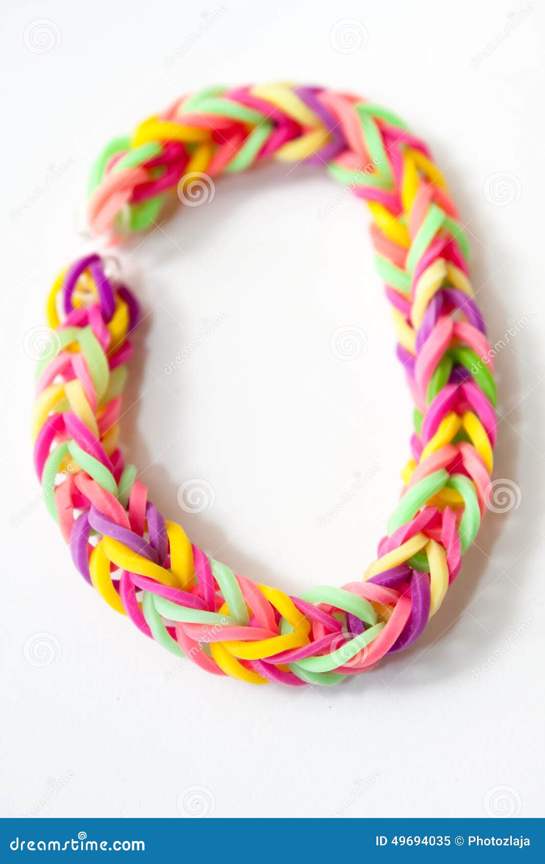Loom Band on the White Background Stock Image - Image of abstract, aqua ...