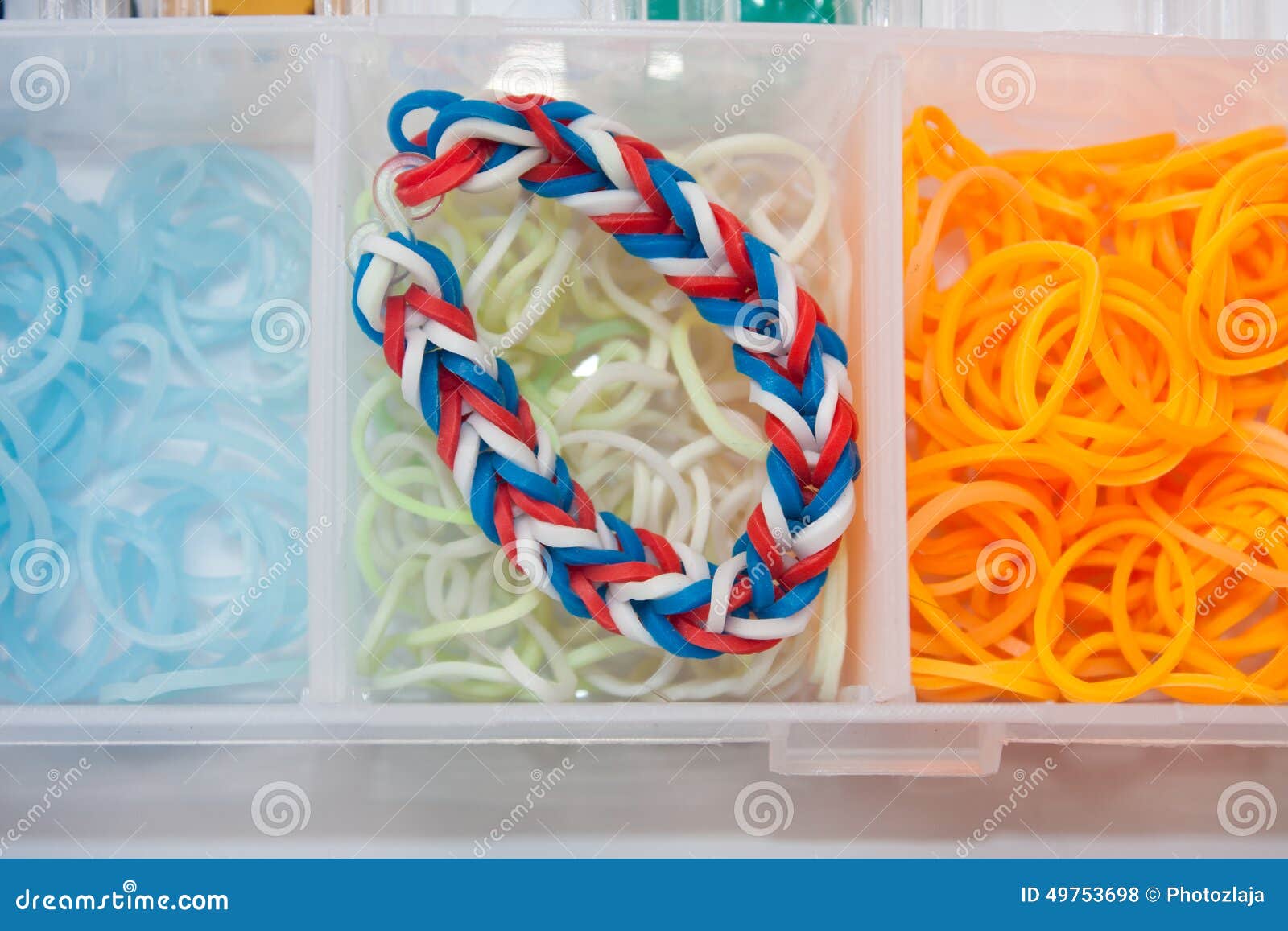 Loom bands with box stock photo. Image of green, black - 49753698