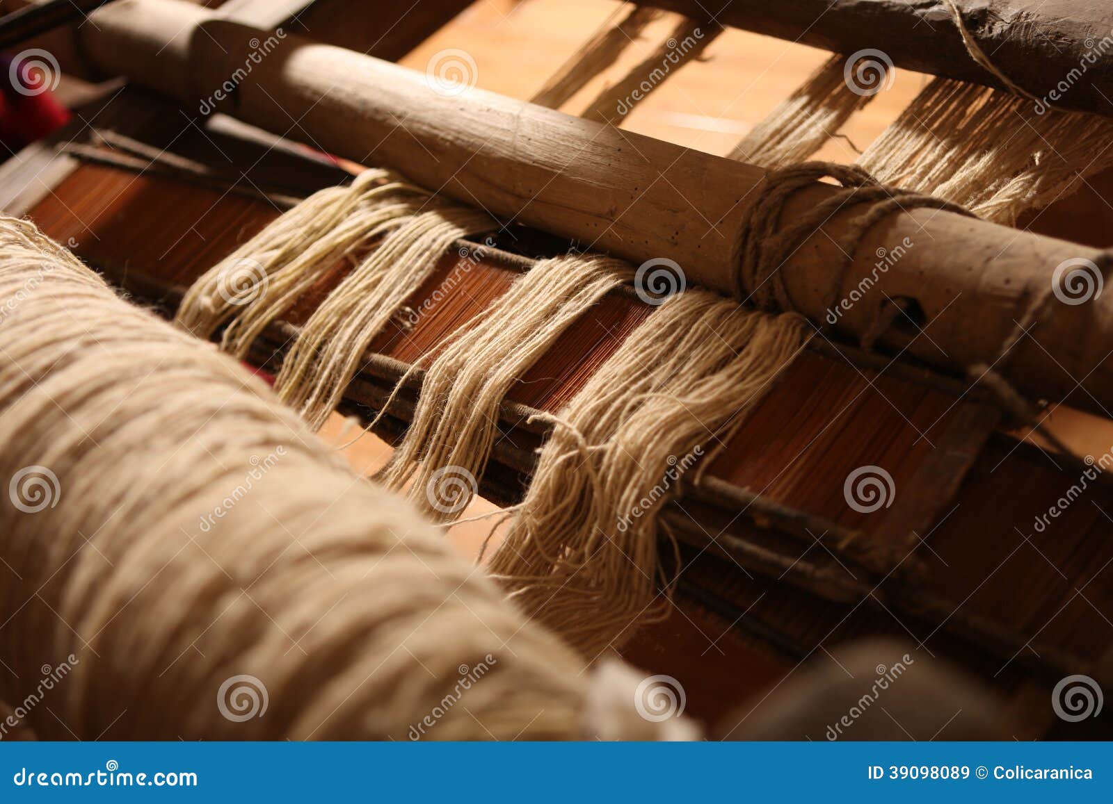 Loom stock image. Image of craft, cloth, spin, colorful - 39098089