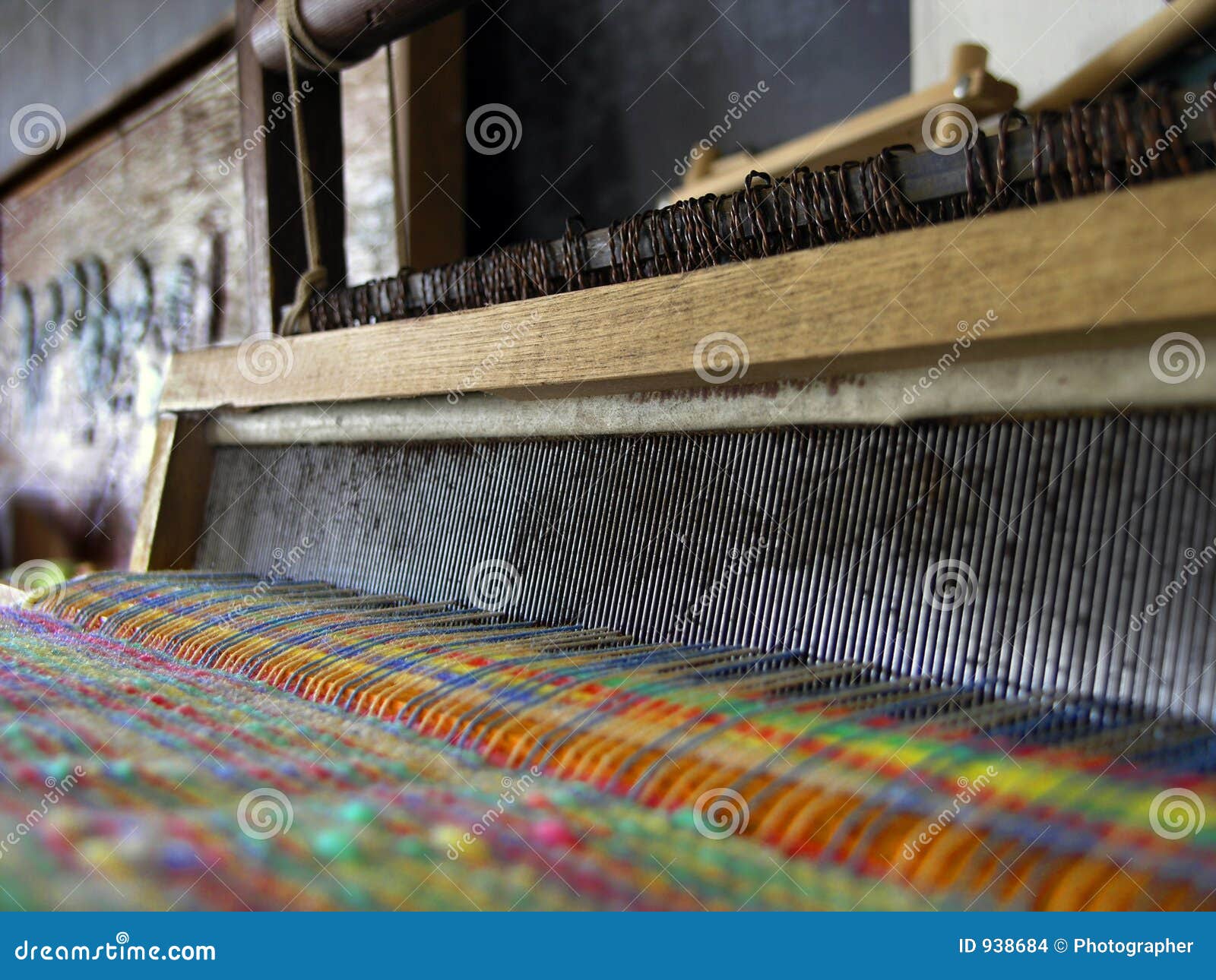 Loom with colorful threads stock photo. Image of yarn, complement - 938684
