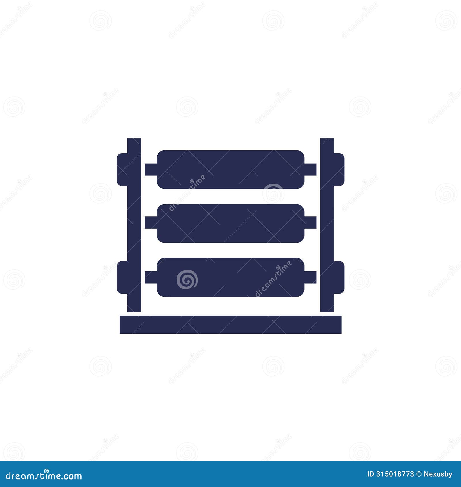 Loom machine icon on white stock vector. Illustration of process ...
