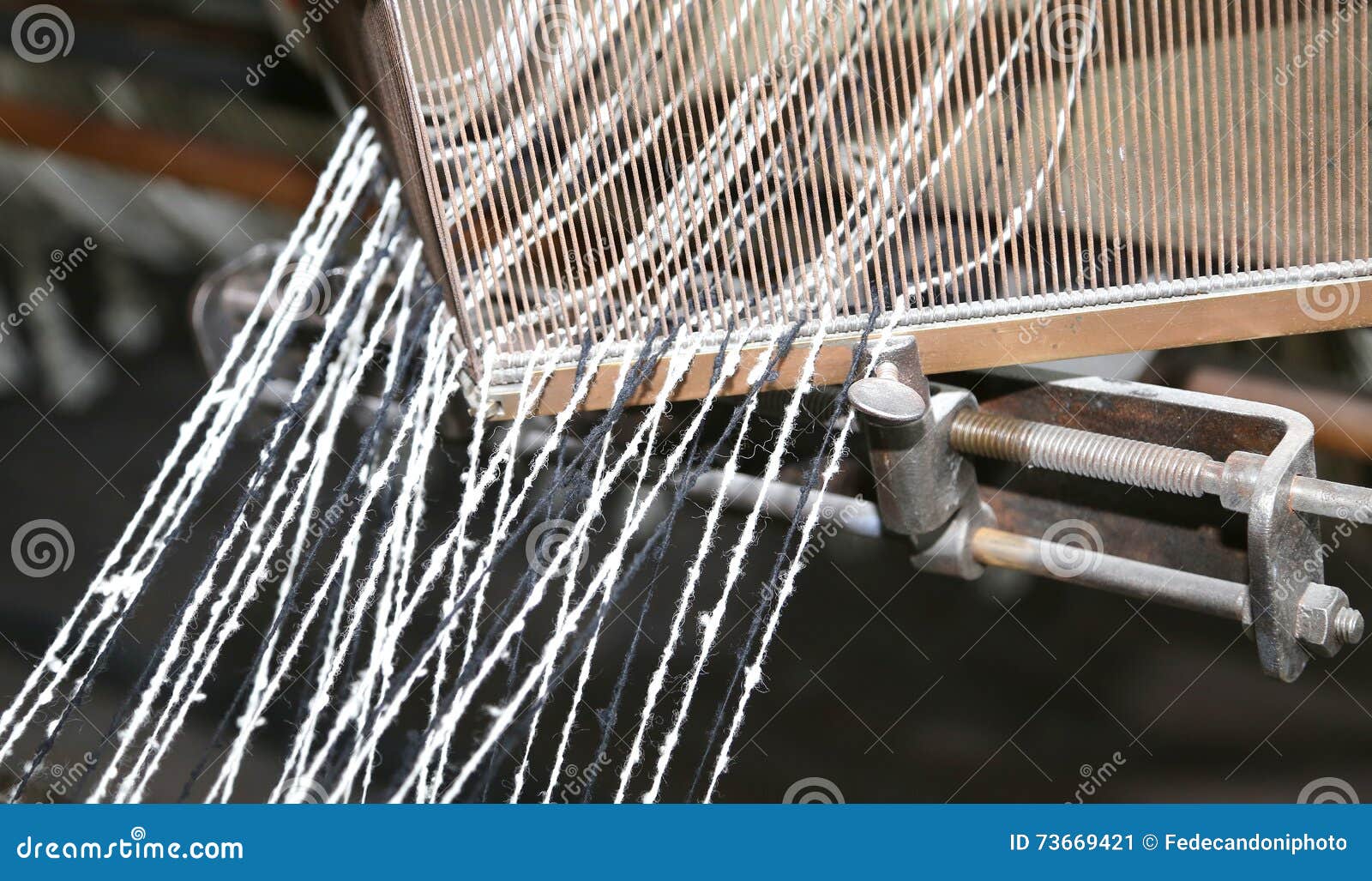 Loom for the Production of the Fabrics in the Textile Industry Stock ...