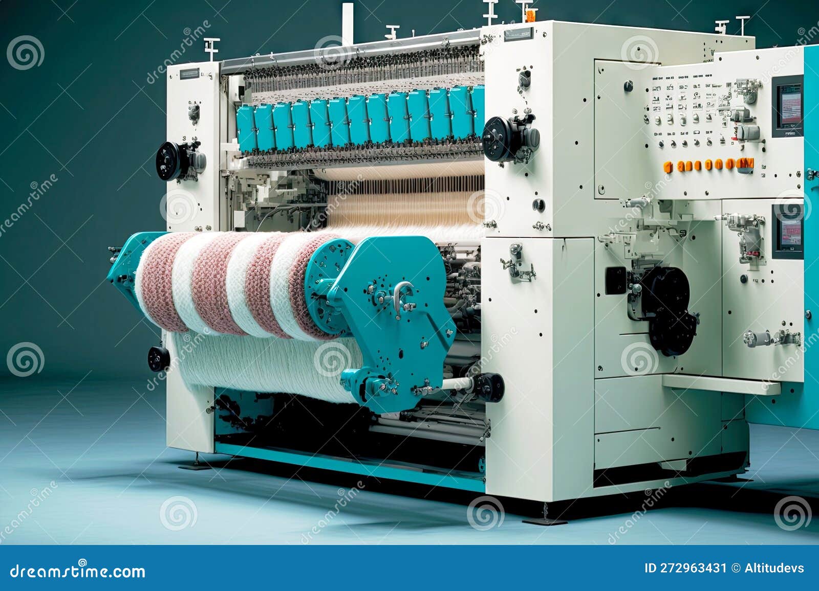 Loom for Production of Fabrics and Threads Textile Industry Stock ...