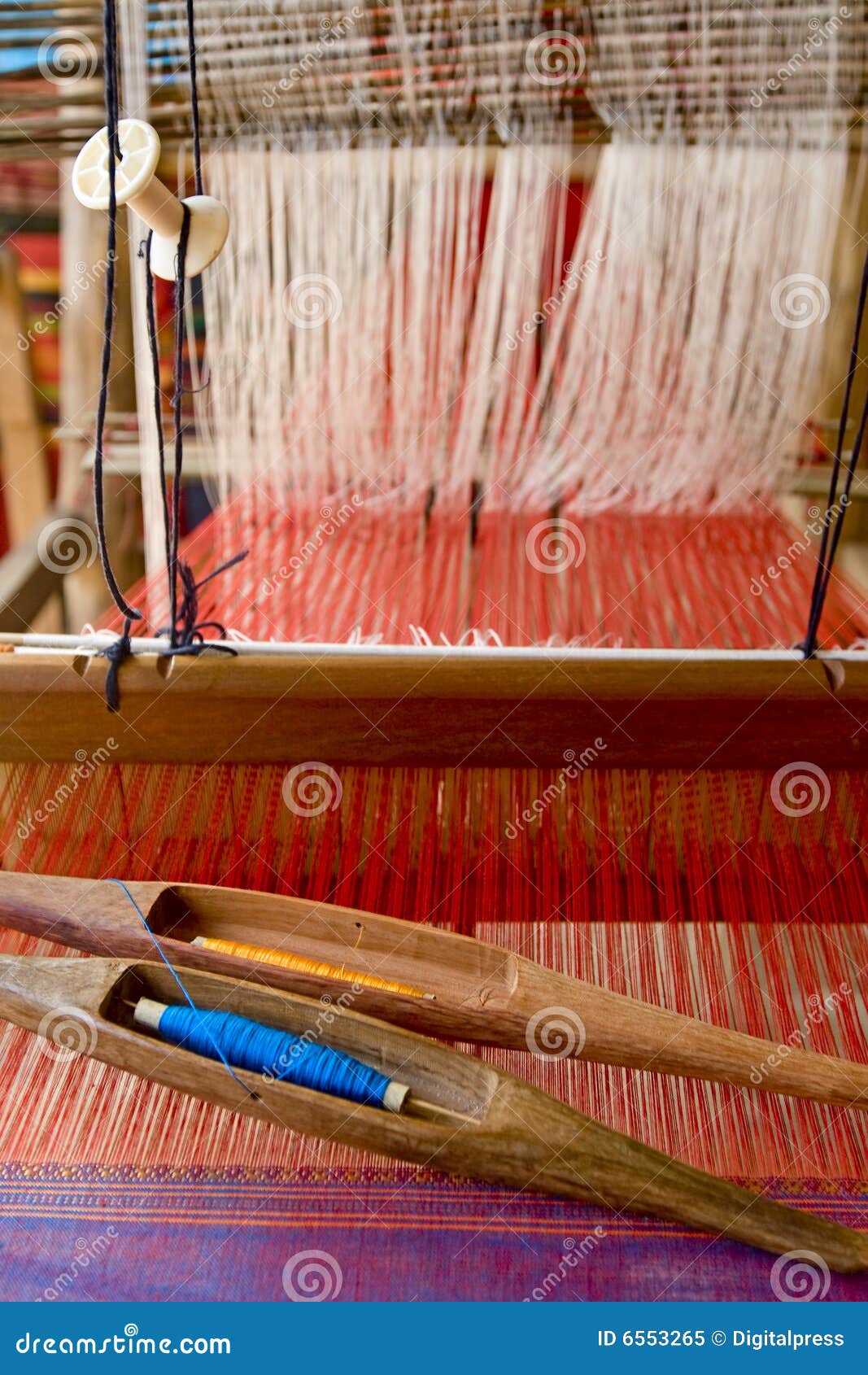 Loom, textiles by hand stock image. Image of color, textile - 6553265