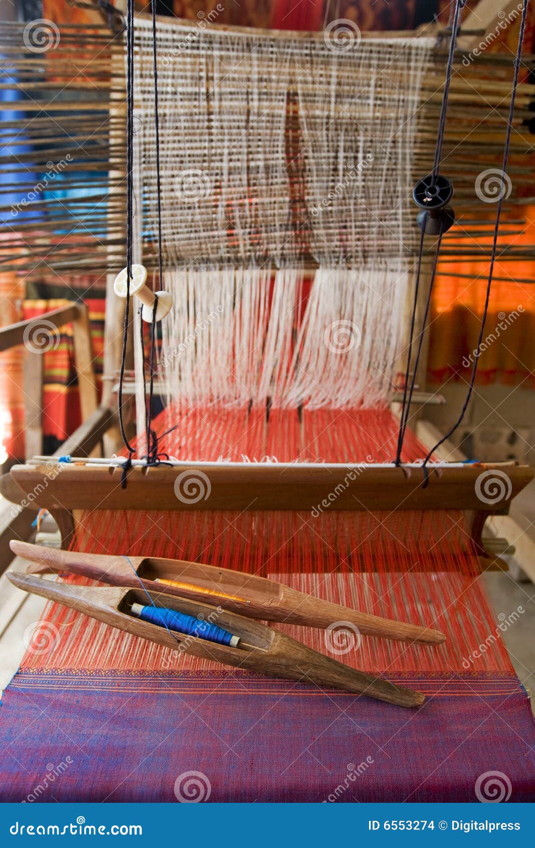 Loom, textiles by hand stock photo. Image of weaver, twisted - 6553274