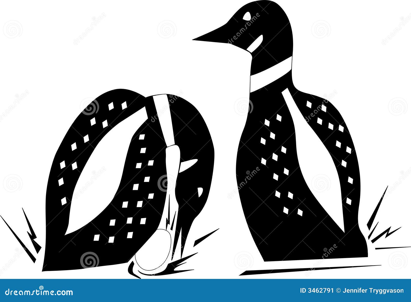 Loons Cartoon Vector | CartoonDealer.com #3462791