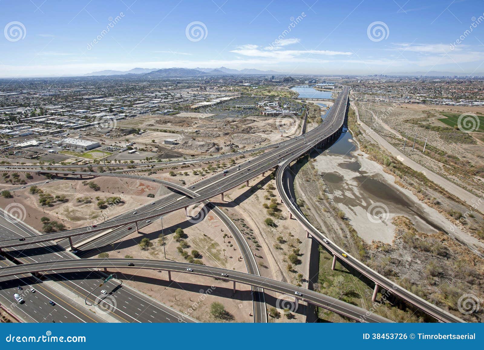 Loop 202 and the Loop 101 Interchange Looking West Stock Photo - Image ...