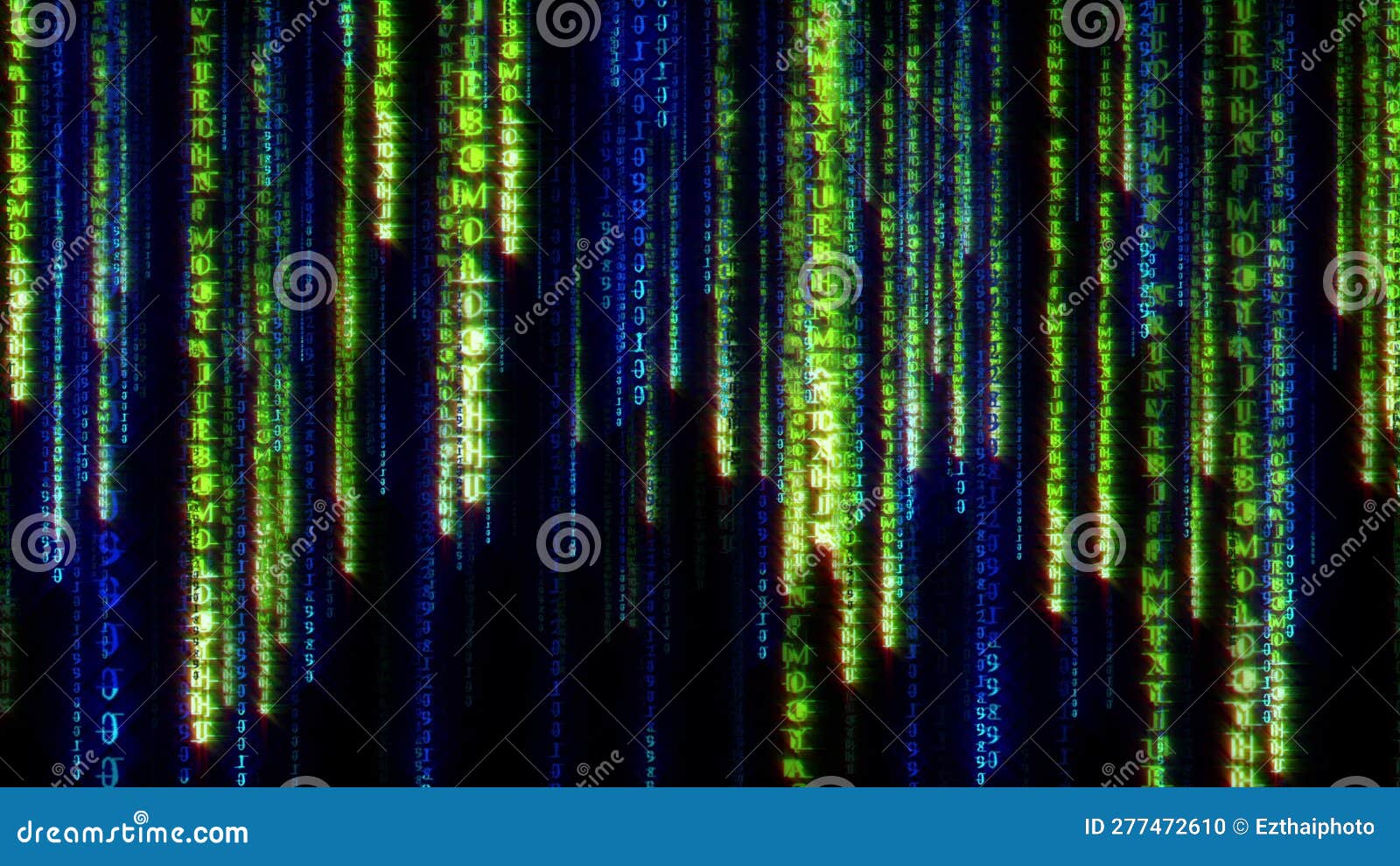 Loop Abstract Background Falling Digital Text Matrix Style Stock ...