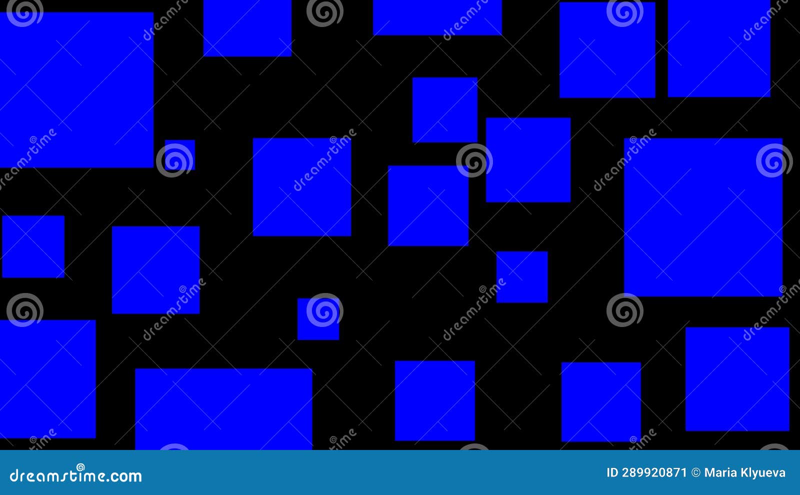 Loop Animation Background. Blue Squares are Spinning. 2d Motion Stock ...
