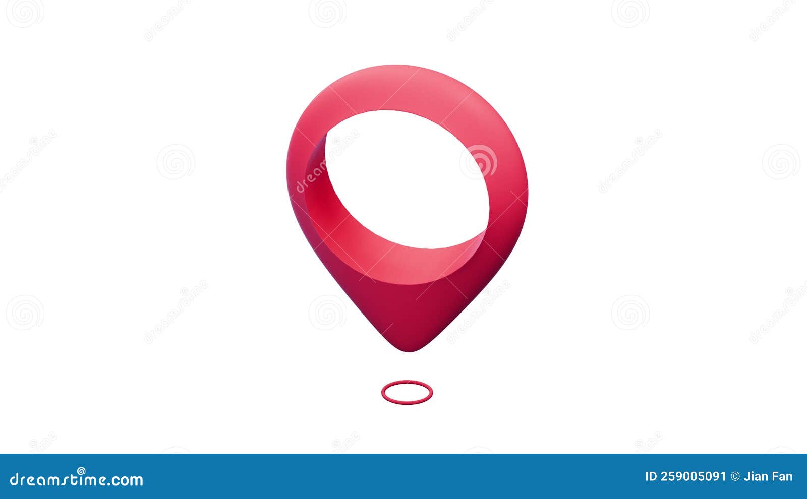 Loop Animation of Location Mark with Alpha Channel, 3d Rendering Stock ...