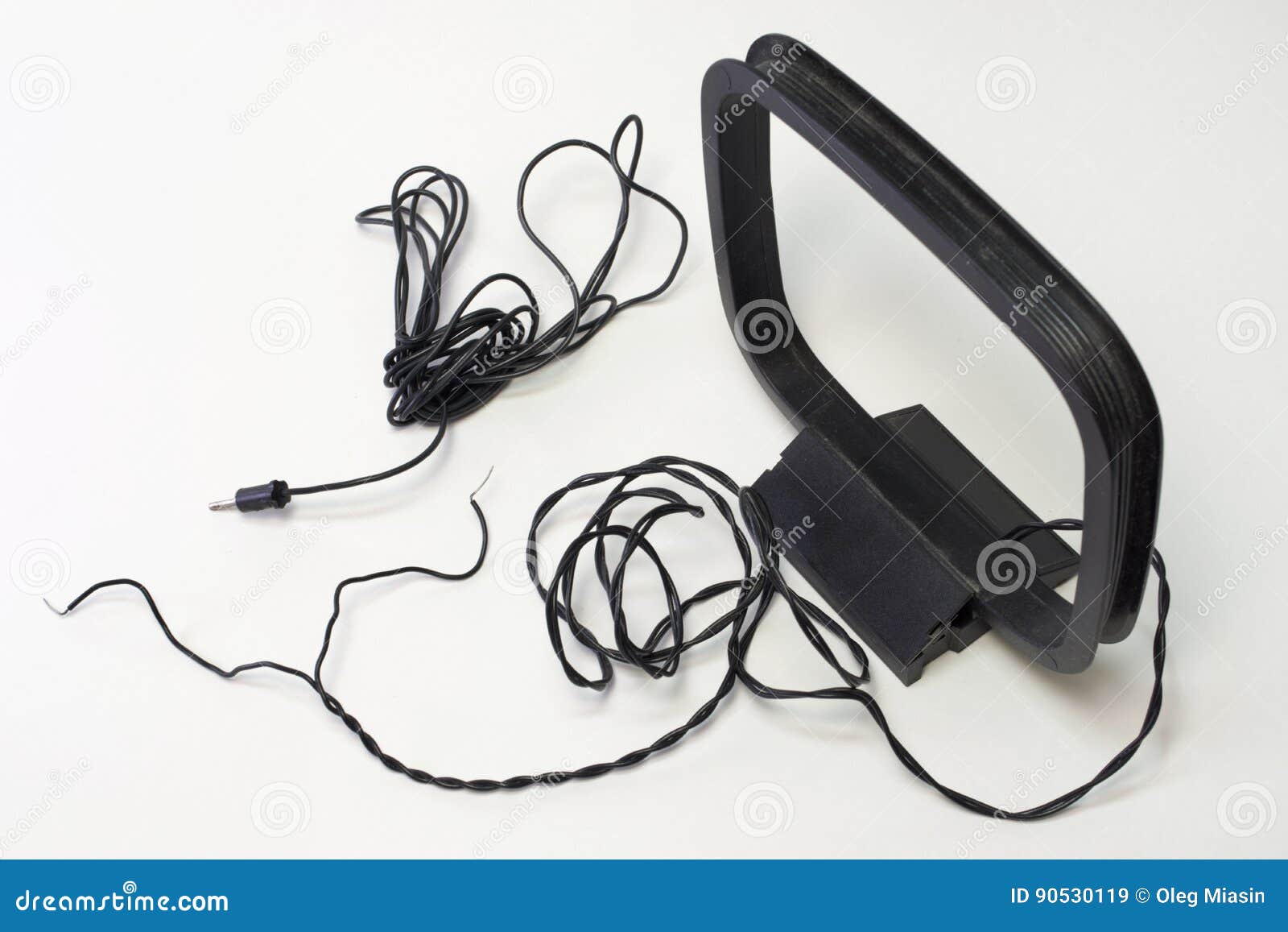 Am Loop Antenna and the Antenna Cable with Male Connector Stock Image ...