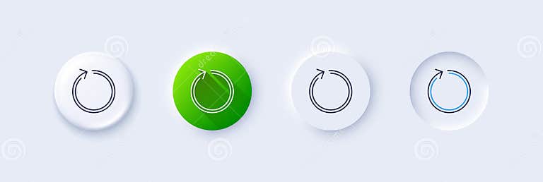 Loop Arrow Line Icon. Refresh Arrowhead. Line Icons. Vector Stock Illustration - Illustration of ...