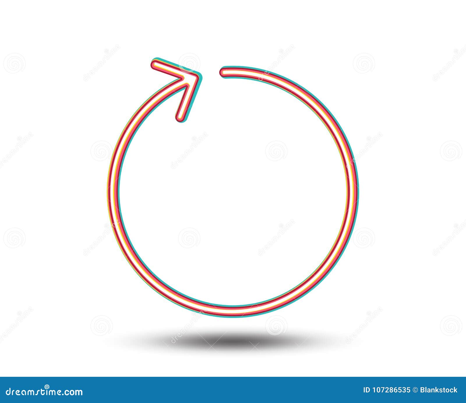Loop Arrow Line Icon. Refresh Arrowhead. Stock Vector - Illustration of vector, design: 107286535
