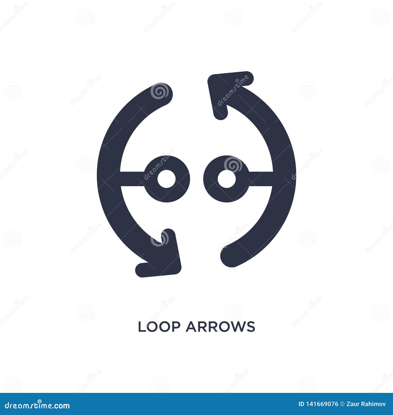 Loop Arrows Icon on White Background. Simple Element Illustration from ...