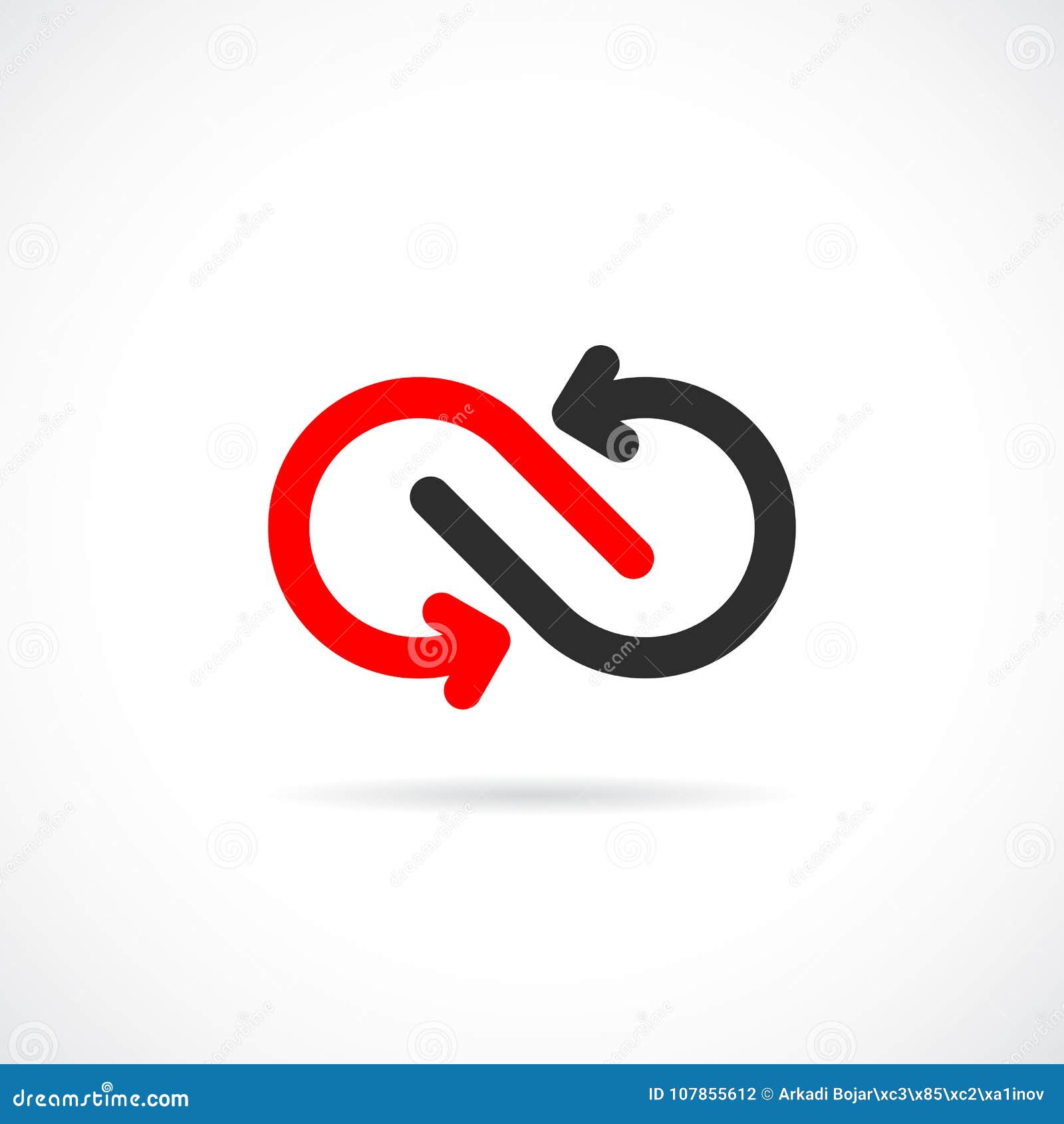 Loop Arrows Vector Logo Or Sign, Double Arrows Refresh Symbol, Teamwork ...