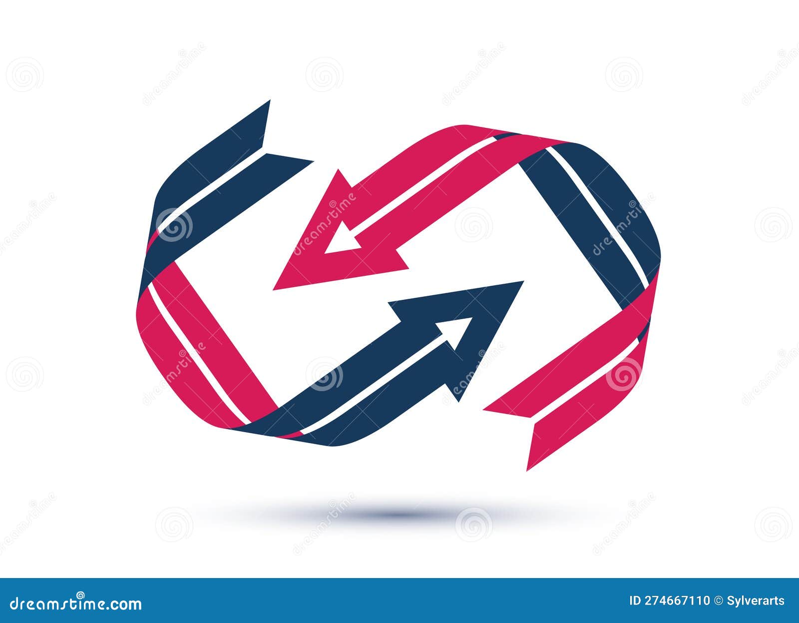 Loop Arrows Vector Logo or Sign, Double Arrows Refresh Symbol, Teamwork ...