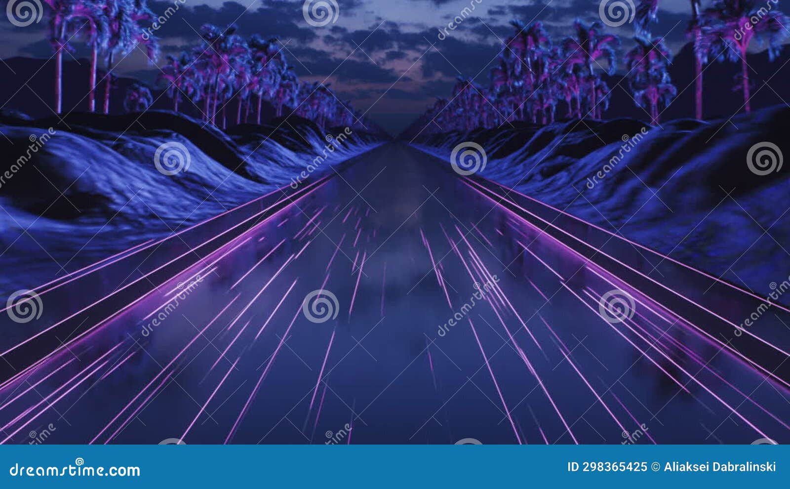 Loop Background Neon Retro Wave 80s Style Stock Video - Video of game ...