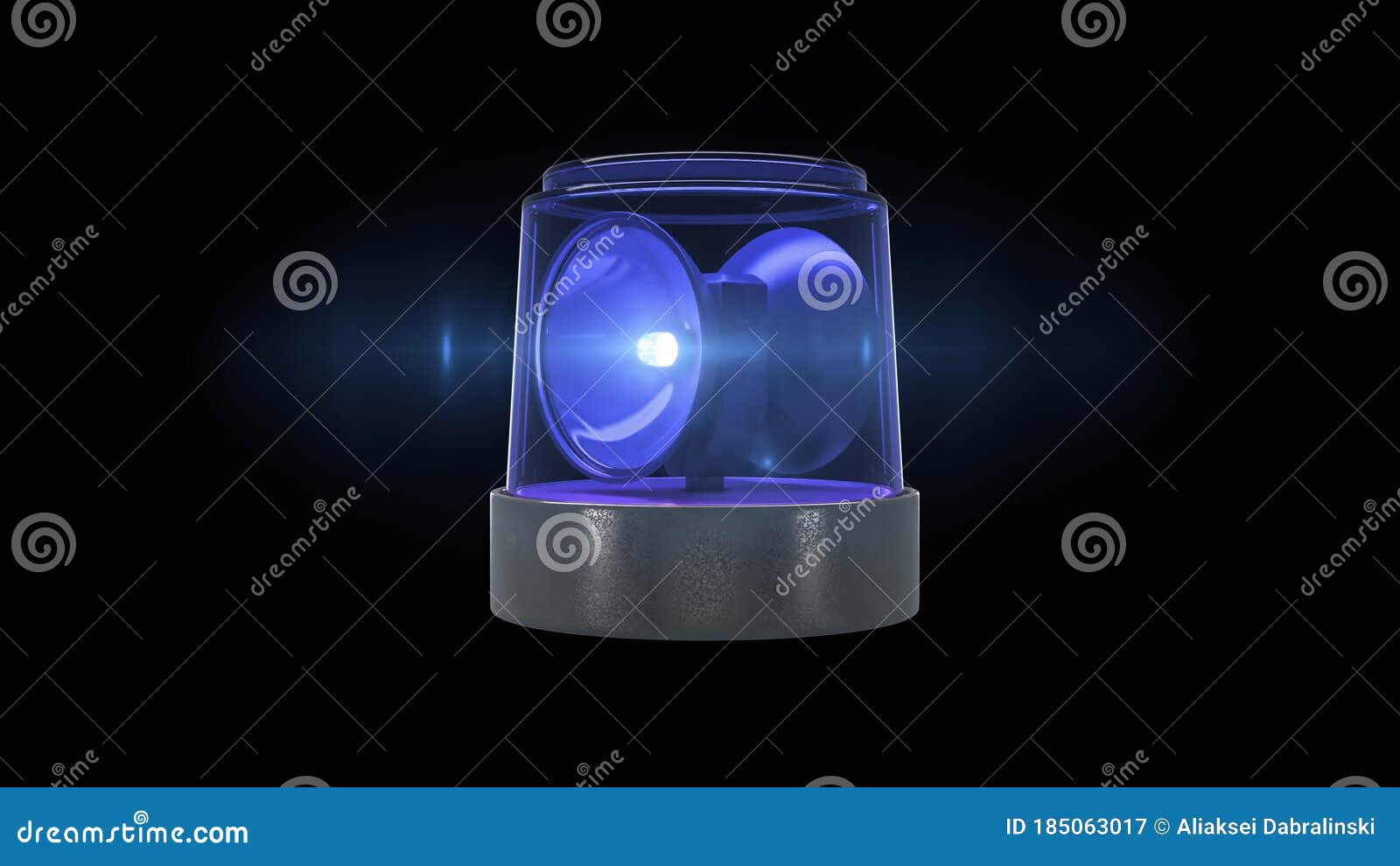Loop Blue Warning Light with Flare and Alpha Channel Stock Video ...
