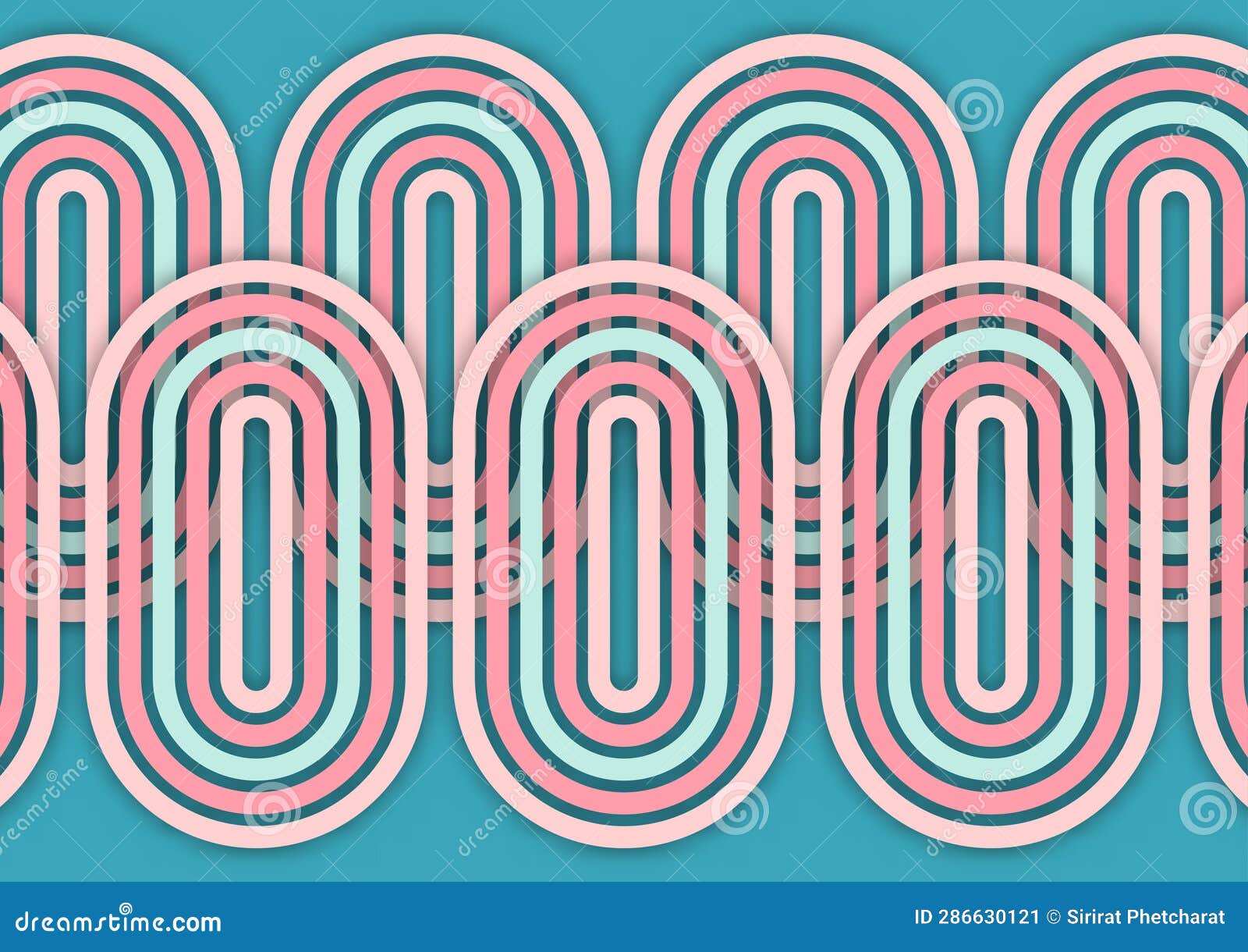 Loop Colorful Smooth Retro Soft Pink Blue Pattern Curve Background ...