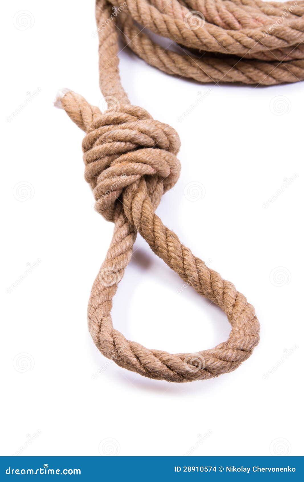 Loop Connected from a Hempen Cord Stock Photo - Image of loop, pair ...