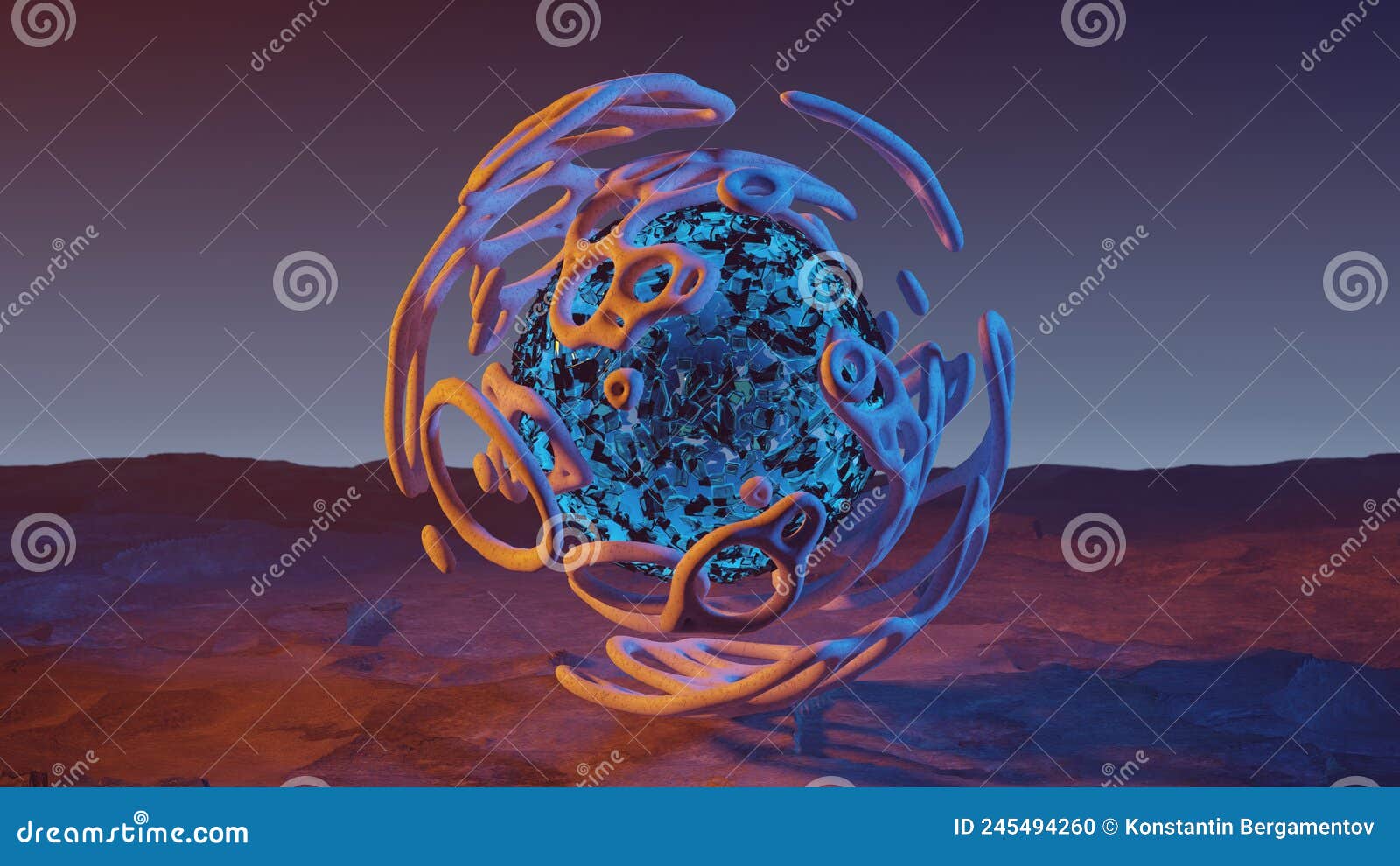 Metamorphose of Amorphous Sphere, Spherical Ondulation, Abstract ...
