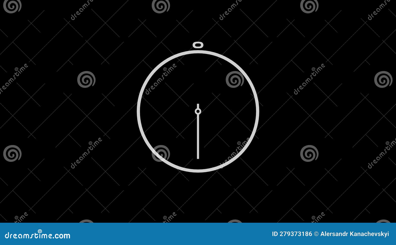 Loop Digital Clock Animation. Seamless Simple Monochrome Clock for Your ...