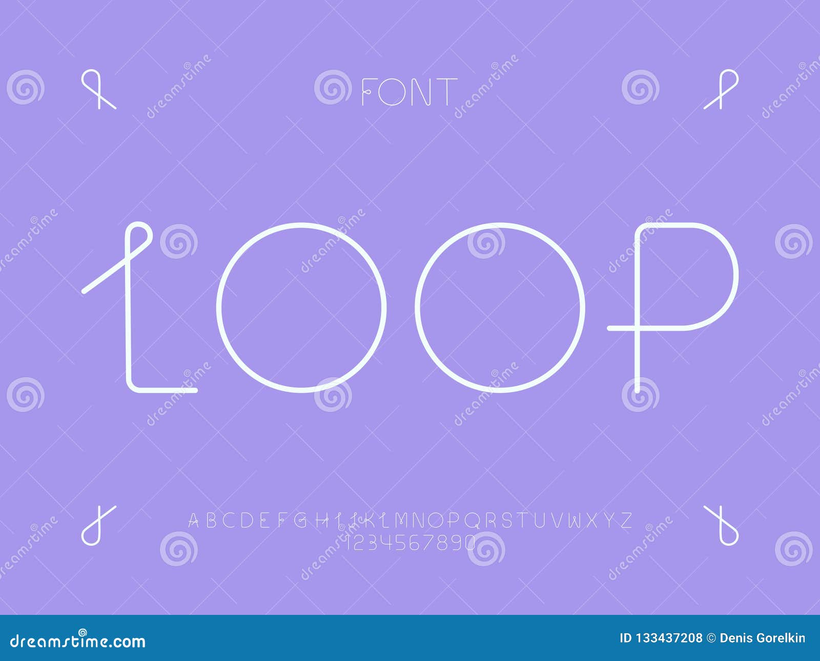Loop font. Vector alphabet stock vector. Illustration of lettering ...