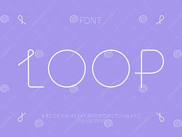 Loop font. Vector alphabet stock vector. Illustration of lettering ...