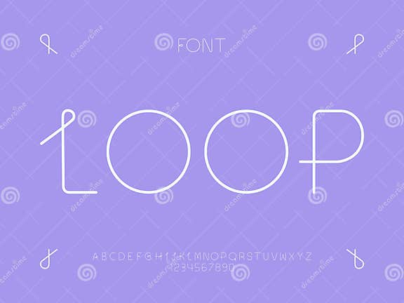 Loop font. Vector alphabet stock vector. Illustration of lettering ...
