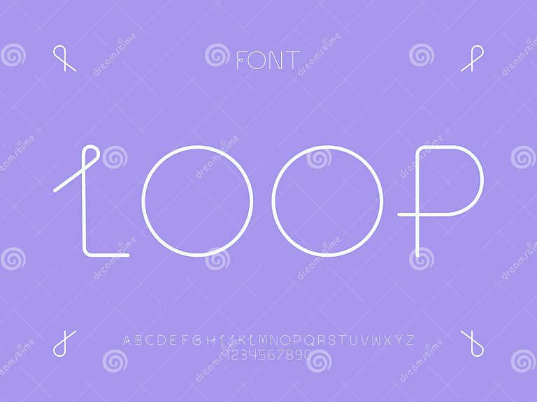 Loop font. Vector alphabet stock vector. Illustration of lettering ...