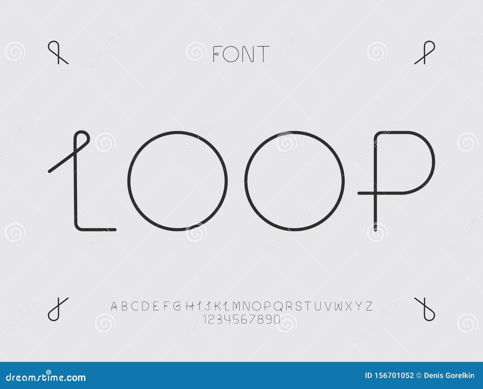 Loop font. Vector alphabet stock vector. Illustration of symbol - 156701052