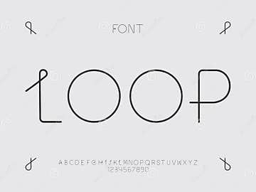Loop font. Vector alphabet stock vector. Illustration of symbol - 156701052
