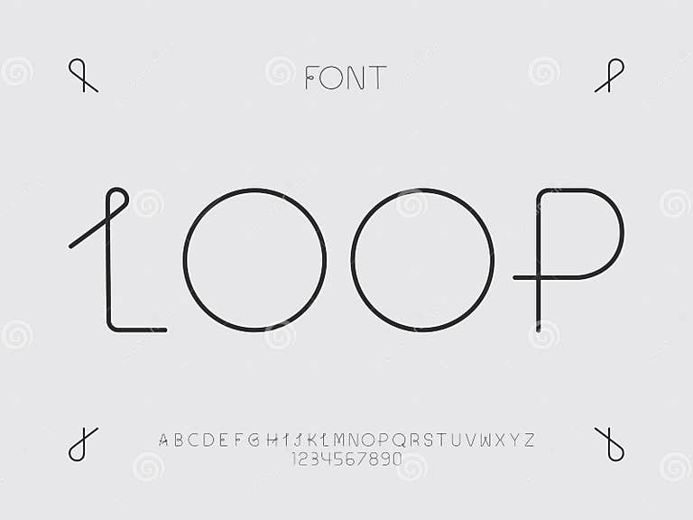 Loop font. Vector alphabet stock vector. Illustration of symbol - 156701052