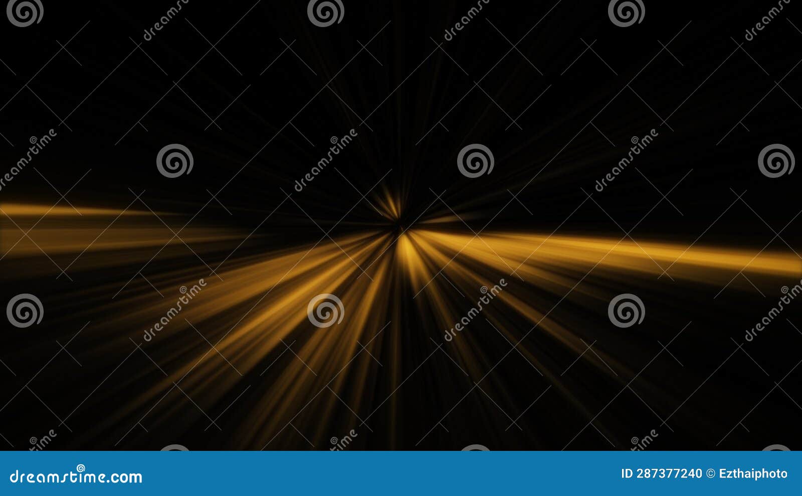 Loop Glow Gold Shine Radial Rays Aniamtion Black Backgrond Stock ...