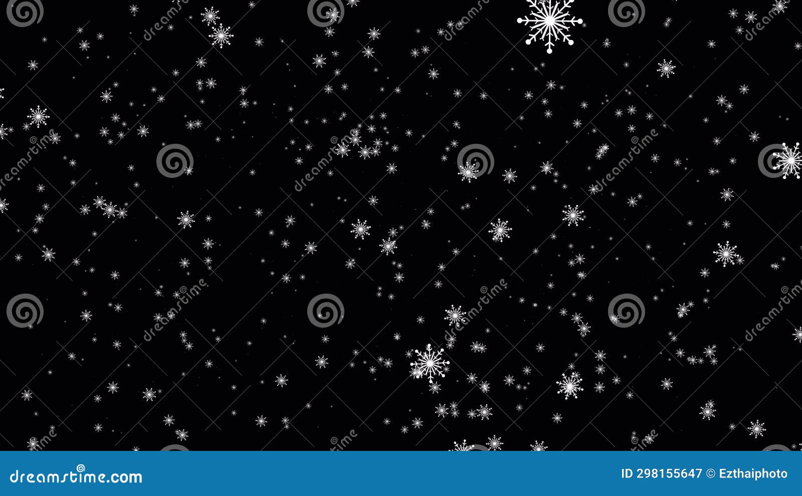 Loop White Starflakes Particles Falling Down Animation Abstract ...