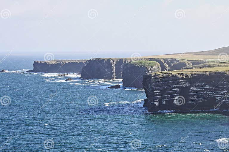 Loop Head cliffs stock image. Image of tourism, ireland - 77559663