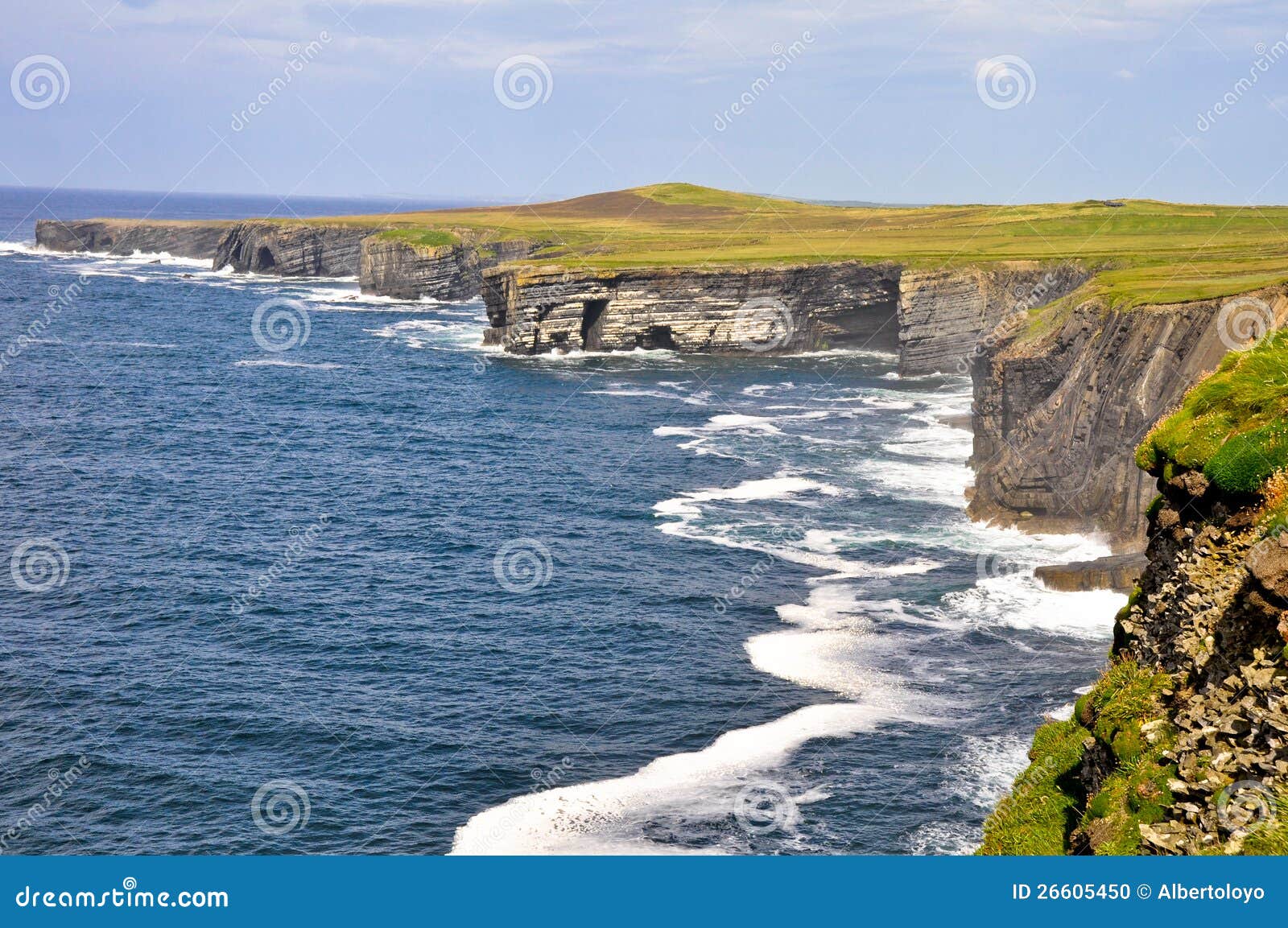 Loop head cliffs, Ireland stock photo. Image of peak - 26605450