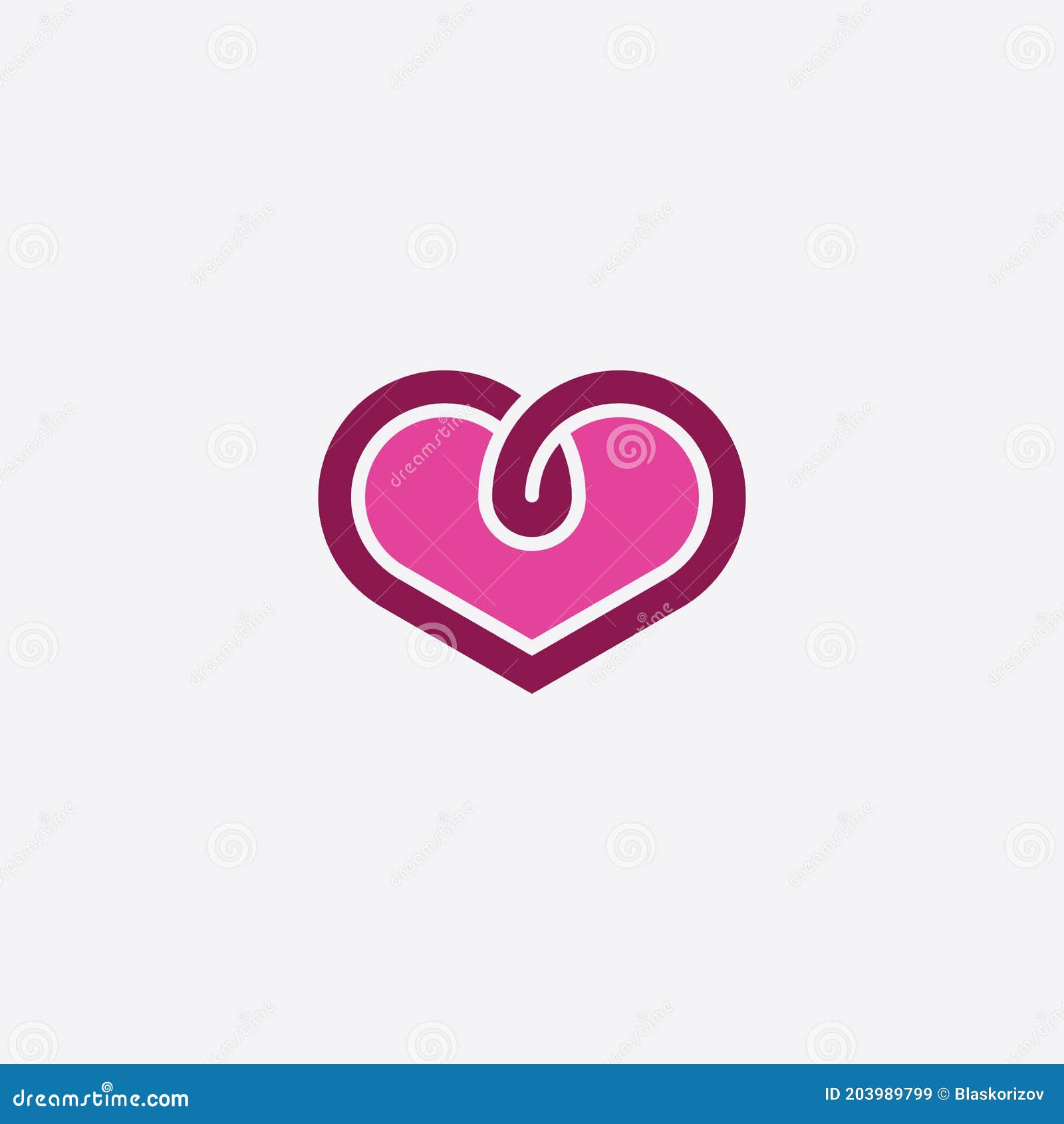 Loop Heart Icon Symbol Element Stock Vector - Illustration of abstract ...