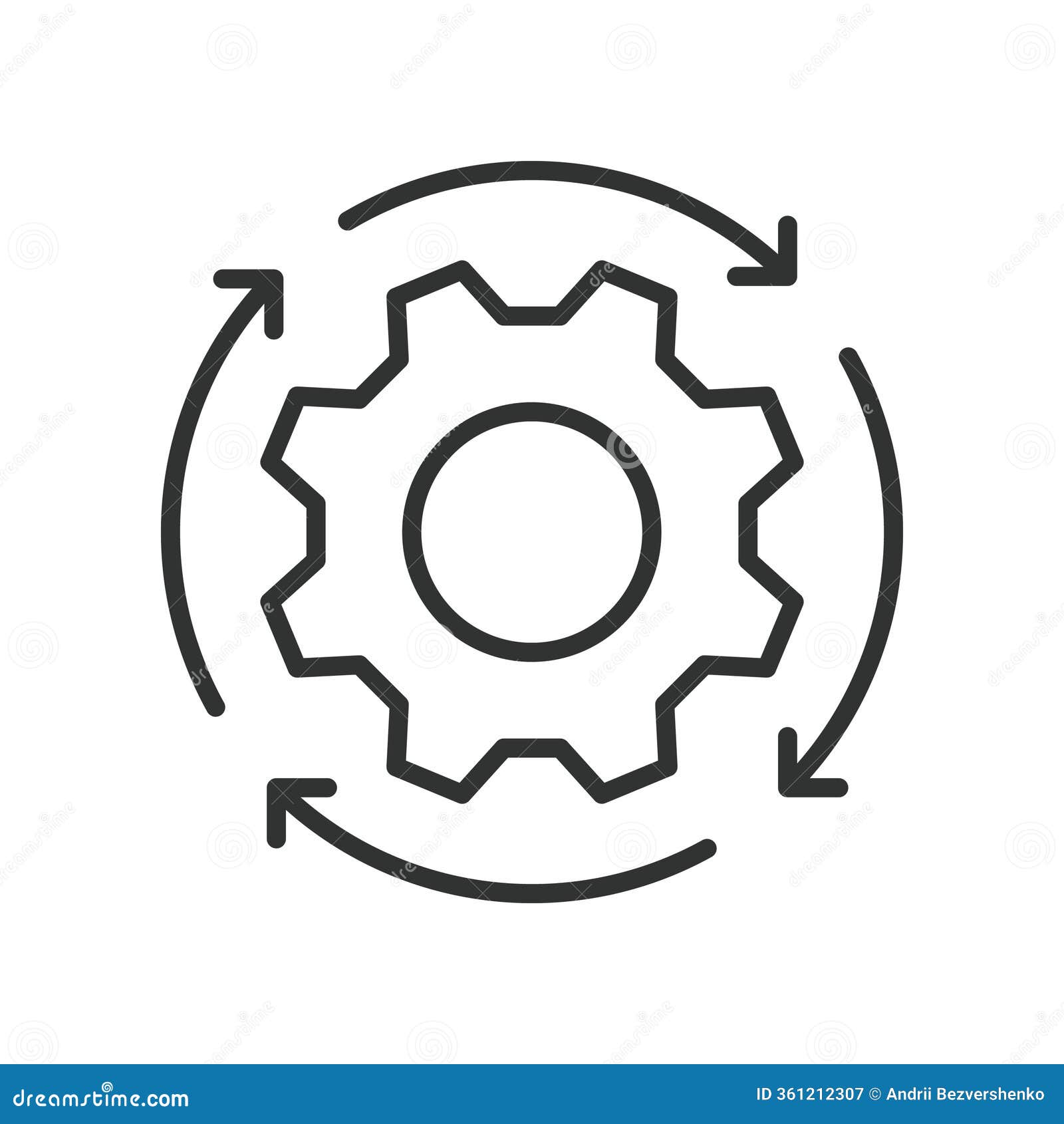 Circular Process Flow Arrows, Icon, Logo Or Sign Cartoon Vector ...
