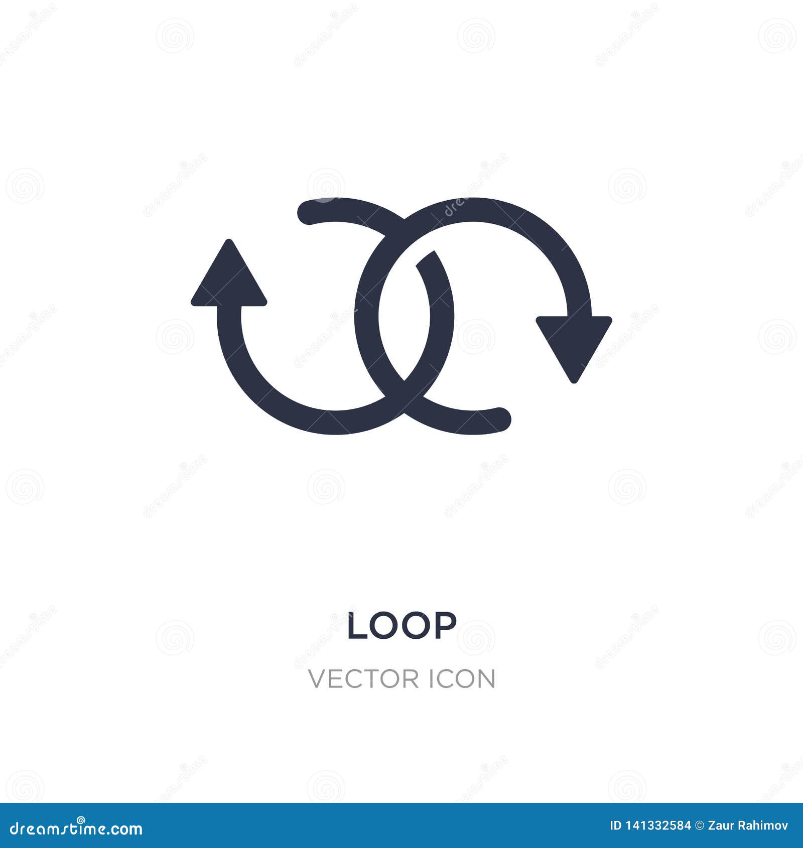 Loop Icon On White Background. Simple Element Illustration From ...