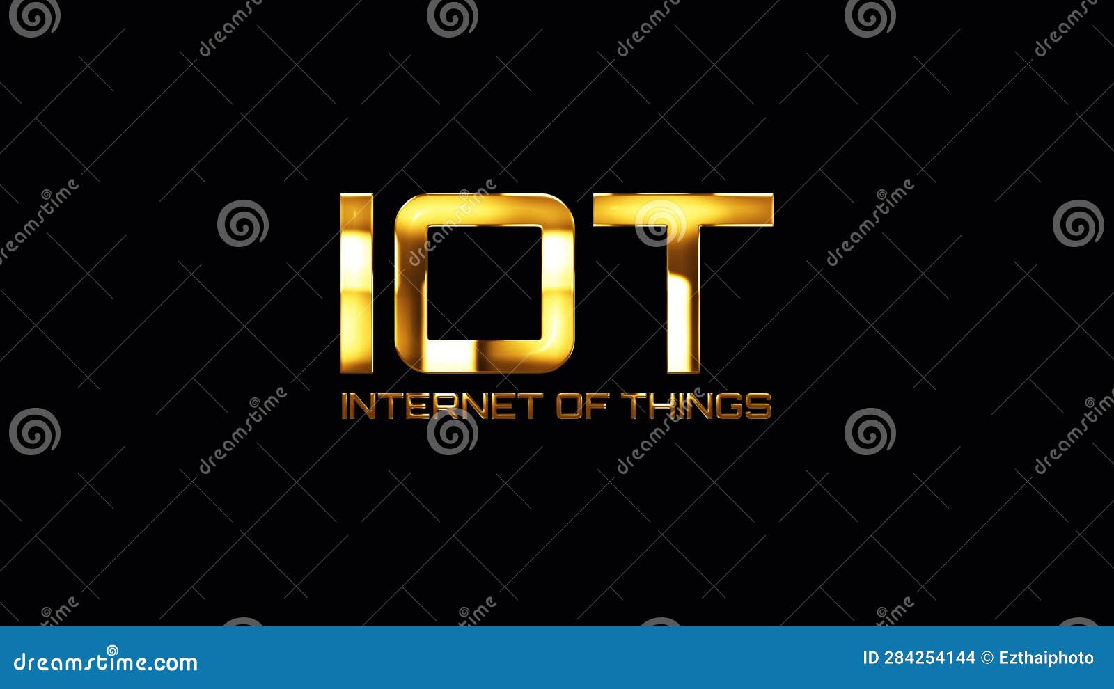 Loop IOT Internet of Thing Golden Shine Light Text Stock Footage - Video of effect, text: 284254144