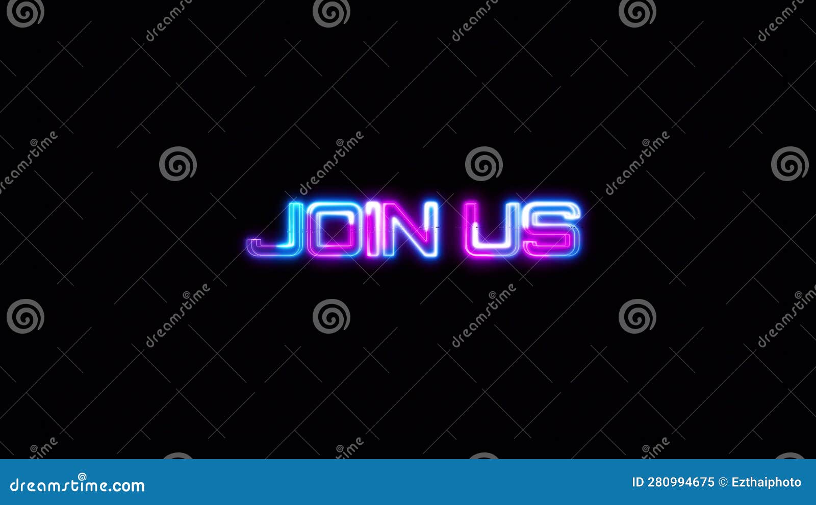 Loop Join Us Blue Pink Neon Text Effect Stock Video - Video of render ...