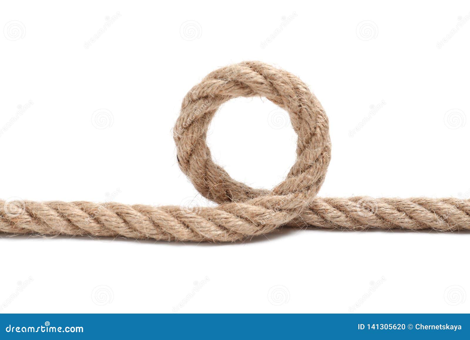 Loop made of cotton rope stock photo. Image of cable - 141305620