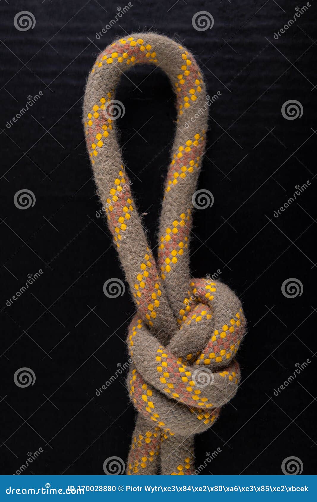 Loop Made of Thick Rope. Loop-shaped Knot Stock Photo - Image of ...