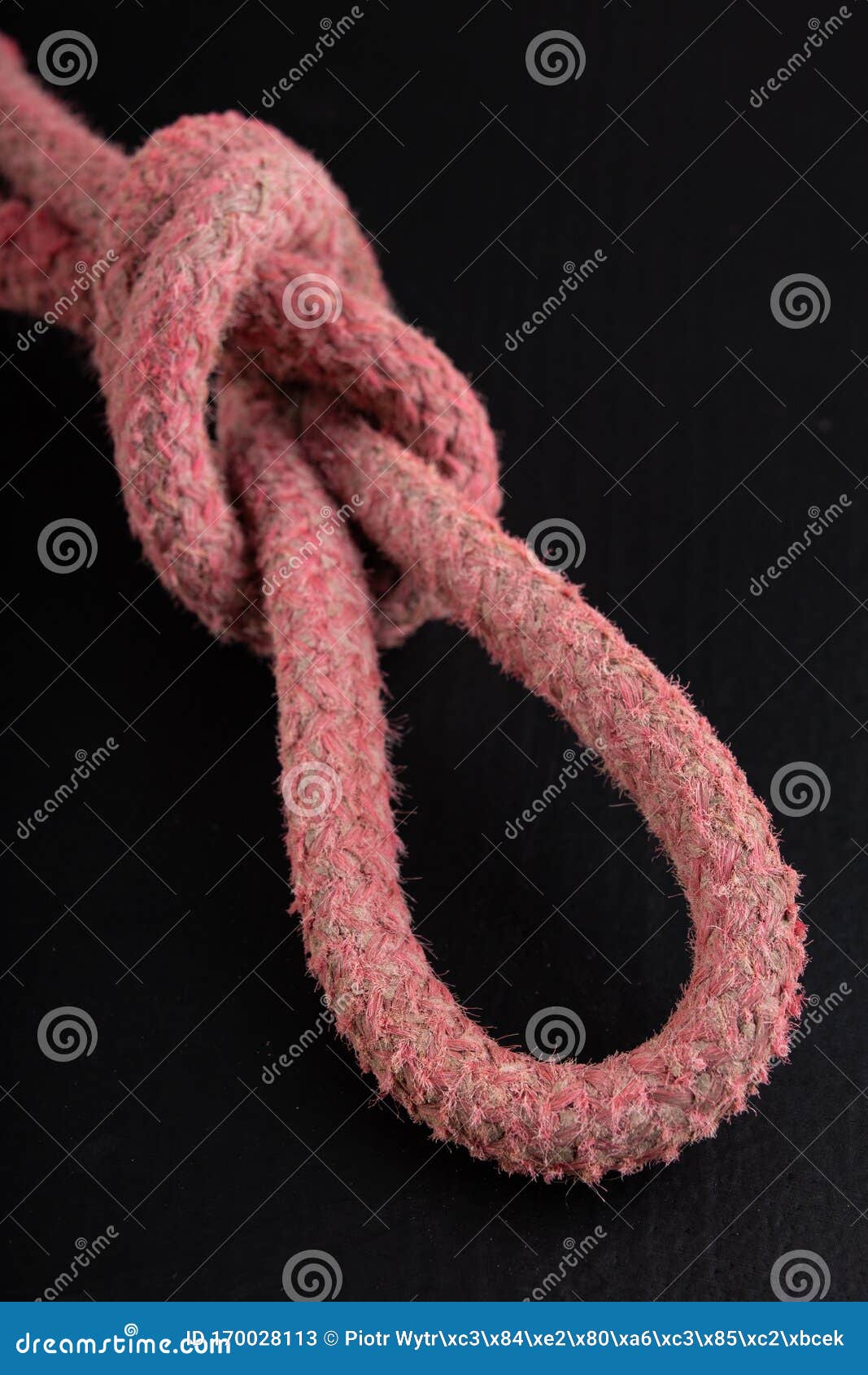 Loop Made of Thick Rope. Loop-shaped Knot Stock Image - Image of white ...