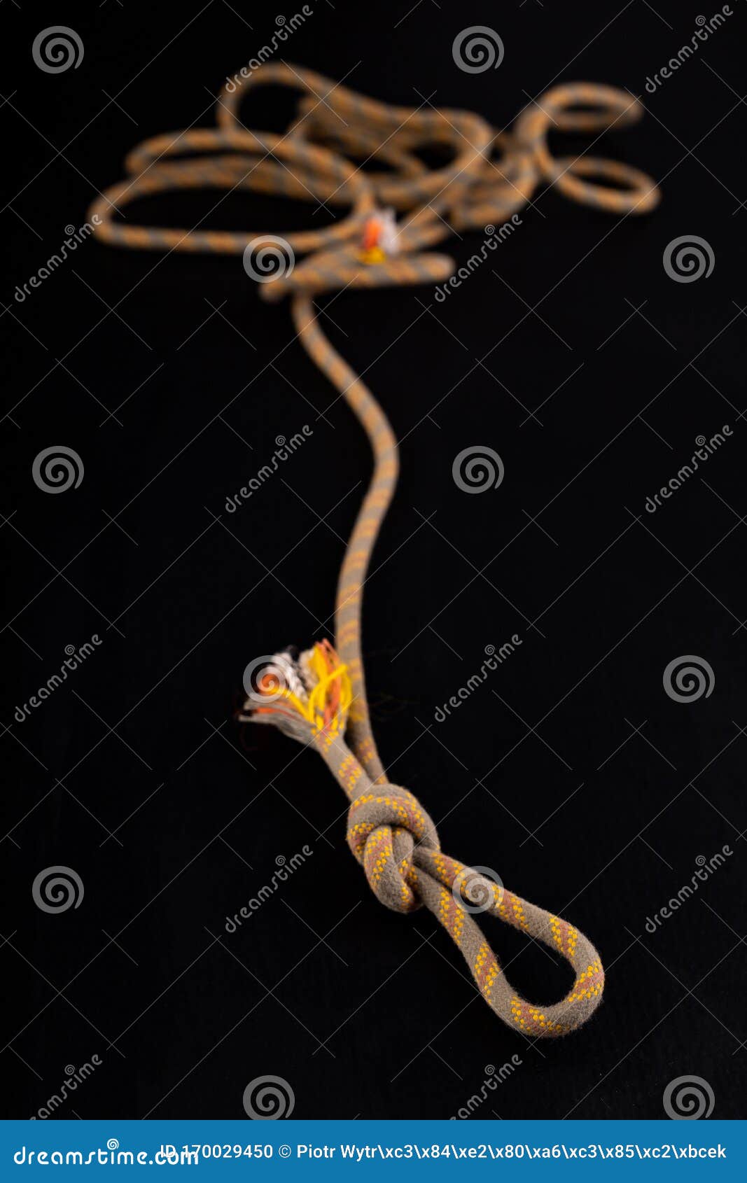Loop Made of Thick Rope. Loop-shaped Knot Stock Photo - Image of loop ...