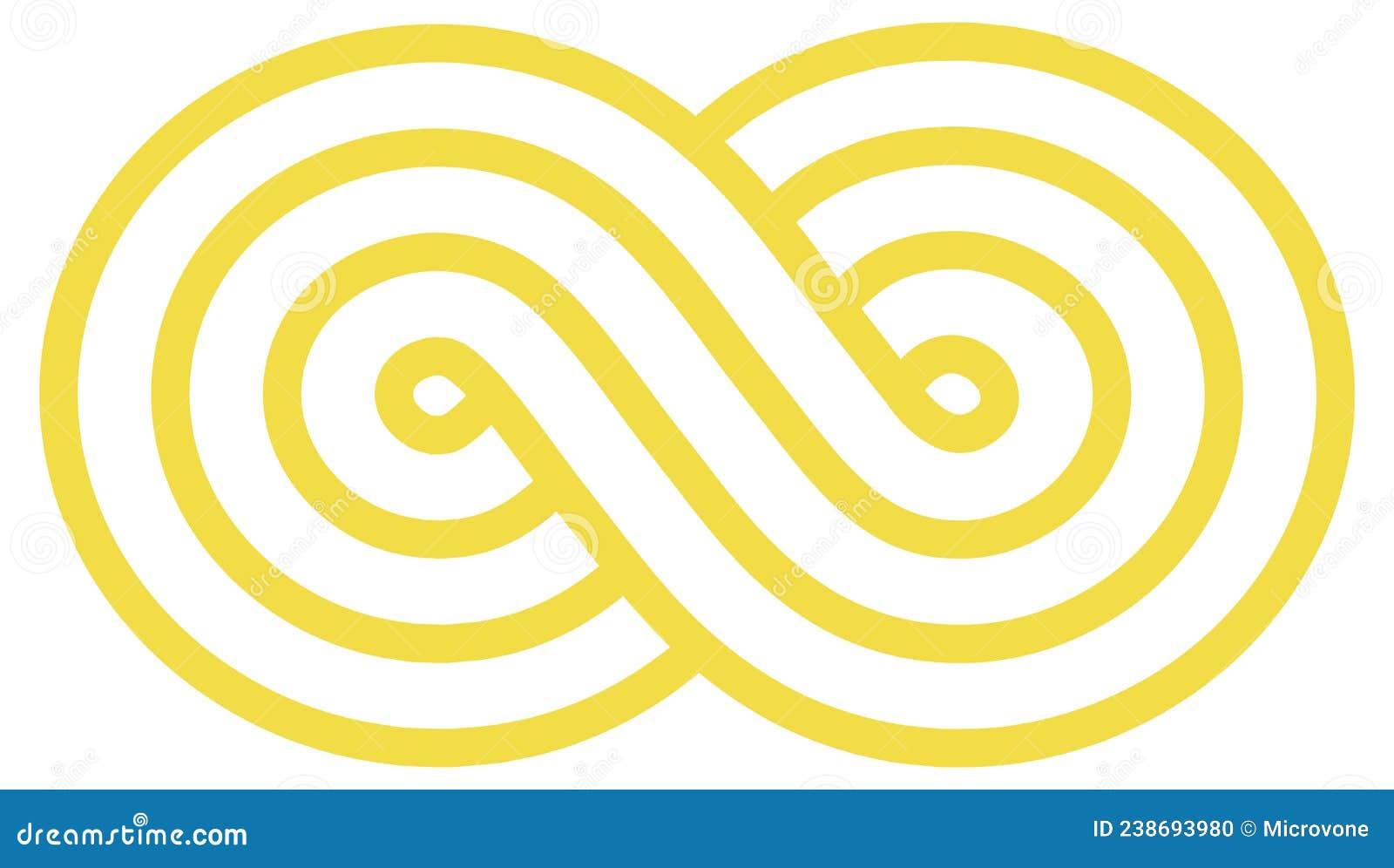 The Sign Of Infinity In Yellow And Red. Mobius Loop. Three Lines. Ready ...